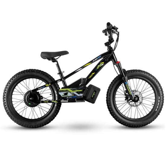 Amped A20 Pro 800W Electric Balance Bike – Black – Wheelie World