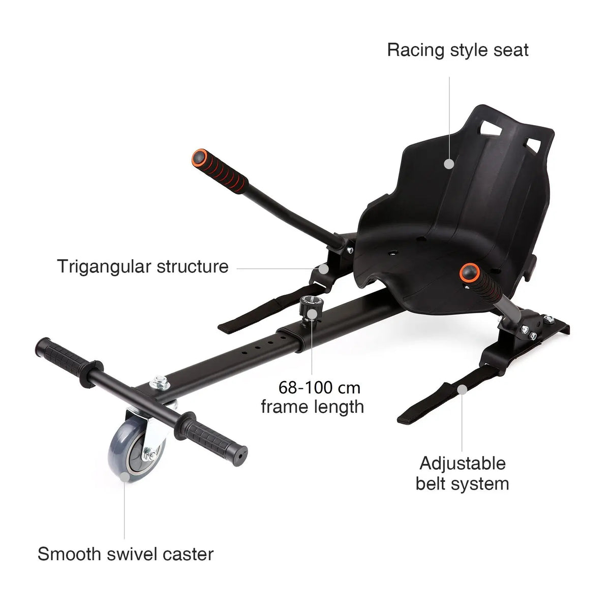 Silver Bling Hoverboard Kart Bundle – Wheelie World